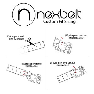 Men's Belt, Nexbelt Ratchet Leather Texture Shield Black V.3 Golf Dress Belt