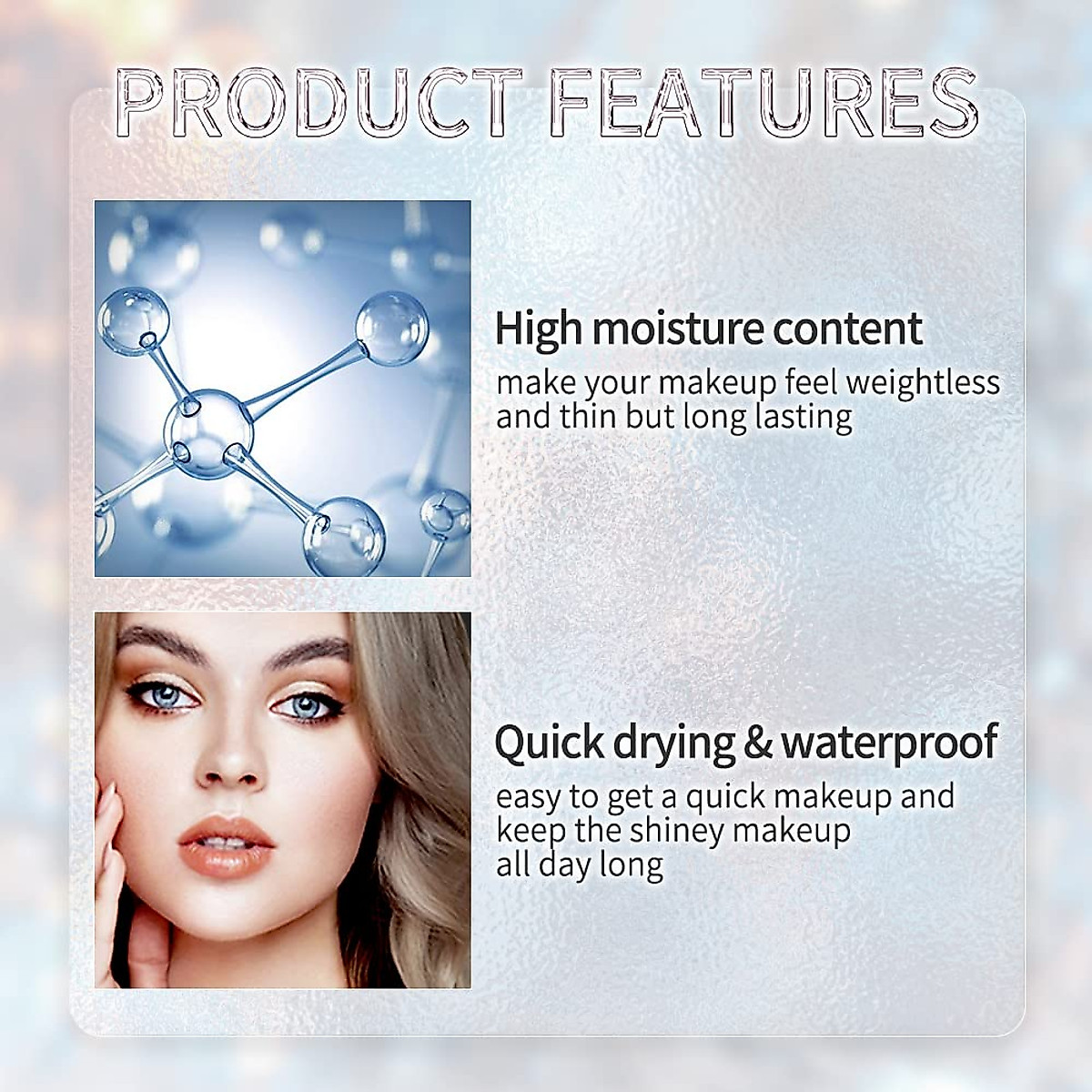 Catkin Liquid Glitter Eyeshadow, High Pigmented Multi-Dimensional Finish with One-swipe Metallic Coverage, Long Lasting and Luminous Shimmer Eyeliner Makeup 1.7 Grams (C02 Gloden Champagne)