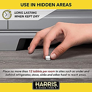 Harris Famous Roach & Silverfish Killer Tablets (6oz), Treats a Minimum of 12 Rooms, 145+ Tablets Included - 3 Packs Included