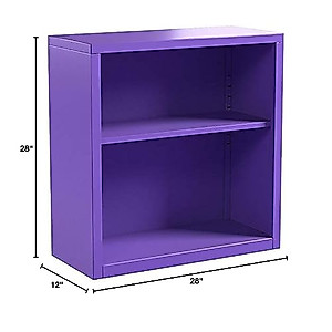 OSP Home Furnishings Metal Bookcase, Purple