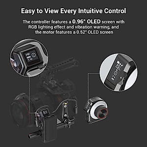 SmallRig MagicFIZ Wireless Follow Focus Two Motor Kit with Handwheel Controller, Wireless Handgrip and Two Receiver Motor, 100m / 328ft Remote Focus Control for DSLR and Cine Lenses - 3918