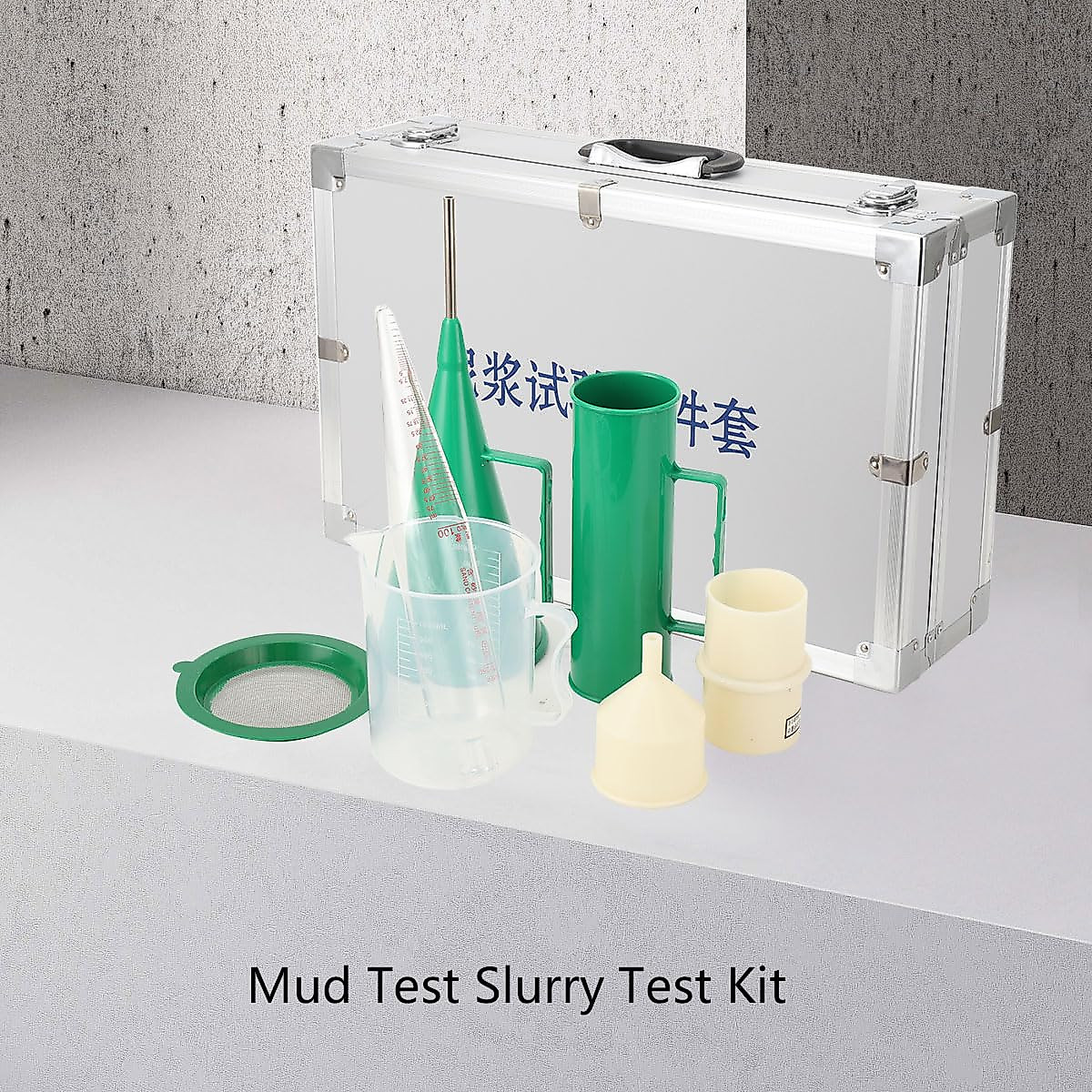 EODSAD Slurry Test Kit, Mud Hydrometer, Mud Viscometer, Marsh Funnel and Viscosity Cup Mud Tester Slurry Test Kit Sand Content Kit Mud Tester Viscosimeter Sand Content Meter Kit
