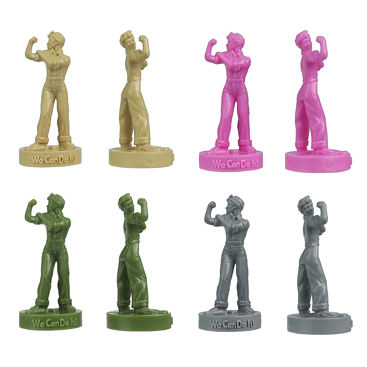 BMC Rosie The Riveter Plastic Figures - 12pc Statue Colors - Made in USA