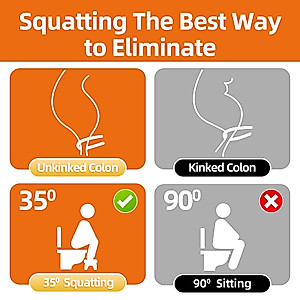 Toilet Stool Squat Adult, Toilet Stool Foldable, 7 in, 8 in, 9 in Adjustable Height Squat Stool Potty for Adults Kids, Squatting Toilet Stool for Pooping, Bamboo Toilet Step Stool, Toilet Foot Stool