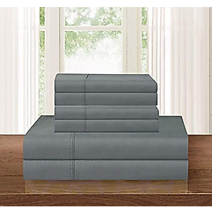 1500 Thread Count Egyptian Quality 4 pc Sheet set, Deep Pocket Up to 16" - Wrinkle Resistant - All Size and Colors , Queen Gray