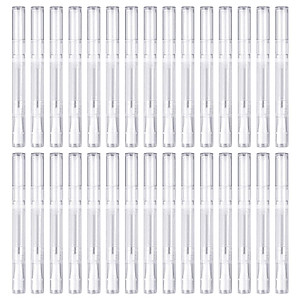 30Pack 3ML Transparent Twist Pens, Empty Nail Oil Pen Brush Cosmetic Lip Gloss Container Applicators