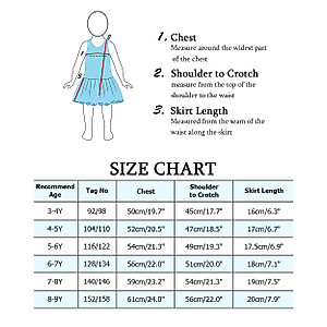 BAOHULU Toddler Girls Swimsuit One Piece Cute Floral Dress Swimwear 3-8 Years S283_StrawberryBlue_140/146