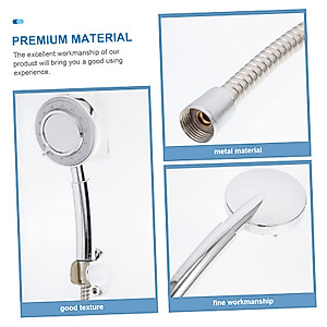 jojofuny 3 Sets Shower Head Showering Spray Head Showerhead Kitchen High Pressure Rainfall Spray Bath Kits Wood Led Base Magnetic Soap Holder Caps Bathroom Head Toilet Abs Suit Handheld