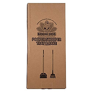 Bodhi Dog Metal Long Handle Tray and Rake Pooper Scooper | Perfect for Small, Medium, Large, XL Pets - Great for Grass, Street and Gravel