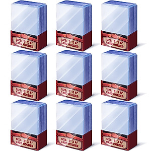 Hard Card Sleeves Sports Card Holder Transparent Protective Card Sleeves for Holding Baseball Card, Sports Cards, Trading Card, Game Card, 3 x 4 Inch (120 Pieces)