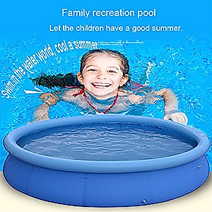 10ft x 30in Inflatable Swimming Pool Outdoor Above Ground Pool,Top Ring Blow Up Pool Easy Set