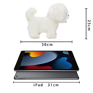 Robot Dog Pet Plush Interactive Maltese Simulation Dog-Realistic Puppy Dog Toy for Kids-with Walking, Barking, Wagging Tail & Talking-Like Real Robotic Present Pet Toy for Toddler Kids Girls Boys