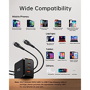 USB C Charger Block, SELORE 67W Fast Charging Adapter, 3-Port GaN Charger Foldable USB-C Wall Charger for MacBook Pro/Air, iPad Pro, Galaxy S23/S22, iPhone 15/14, Dell XPS, Laptop