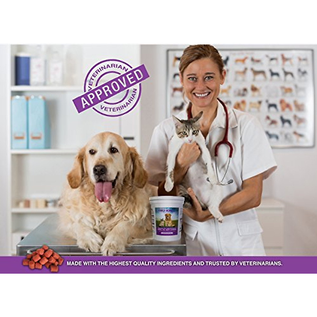 #1 Premium Antarctic Krill Oil Soft Chews for Dogs | Rich in Omega 3 | Astaxanthin | Vitamin E | For Skin and Coat | Low Allergen | Low Calorie | cGMP Certified | Made in USA | 60 Savory Soft Chews