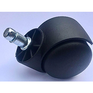 AccessBuy Office Chair Caster Wheel 2 Inch Universal Standard Size Computer Gaming Chair Caster Wheels Replacement Set of 5 (Black)