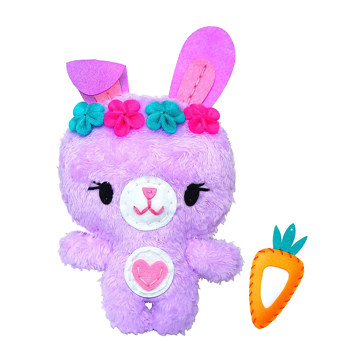 C.S. Kids Magic World DIY Personalised Bunny Sewing Kit |Frist Sewing Arts & Crafts Gifts | Educational Sewing Kit for Kids | Sew Your Own Rabbit (Safety Neddle & Instruction Included)