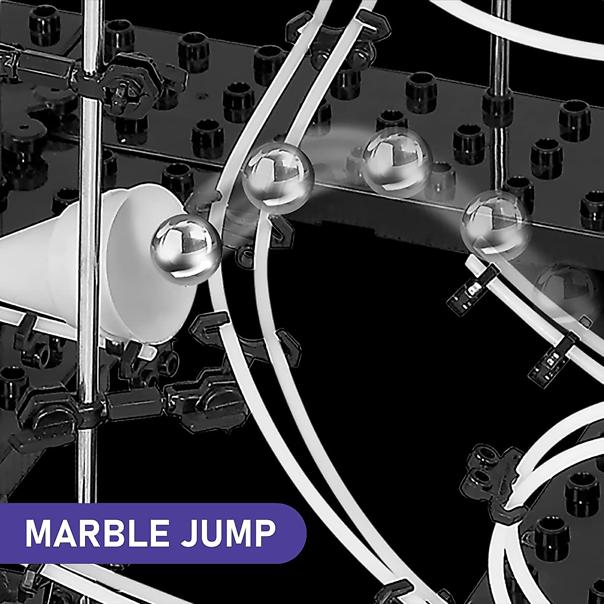 SpaceRail Game 40000mm, Roller Coaster Building Set, Marble Roller Coaster Kit with Steel Balls, Great Educational Toy for Boys and Girls, Level 8