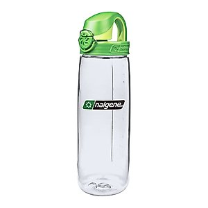 Nalgene On the Fly BPA-Free Water Bottle, Clear w Green, 24 oz