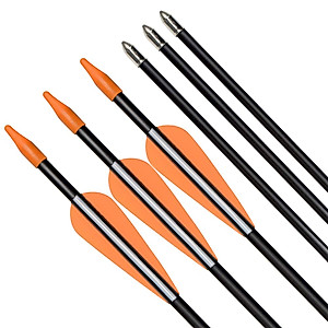 Practice Fiberglass Arrows Archery 30 Inch Target Shooting Safetyglass Recurve Bows Suitable for Youth Children Woman Beginner 6PCS