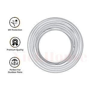 NickHouse 25' Vinyl 5/16" Outdoor Patio Sling Spline Replacement Awning Cord for Sling Chair