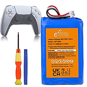 Pickle Power PS5 Controller Battery, 4000mAh Upgraded LIP1708 Battery Replacement for Sony PS5 Playstation 5 DualSense CFI-ZCT1W Wireless Controller (Not fit for DualSense Edge)