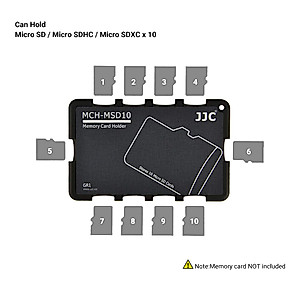 10 Slots Micro SD Card Case Holder Storage Organizer, Ultra Slim Credit Card Size Lightweight Portable TF MSD Memory Card Storage