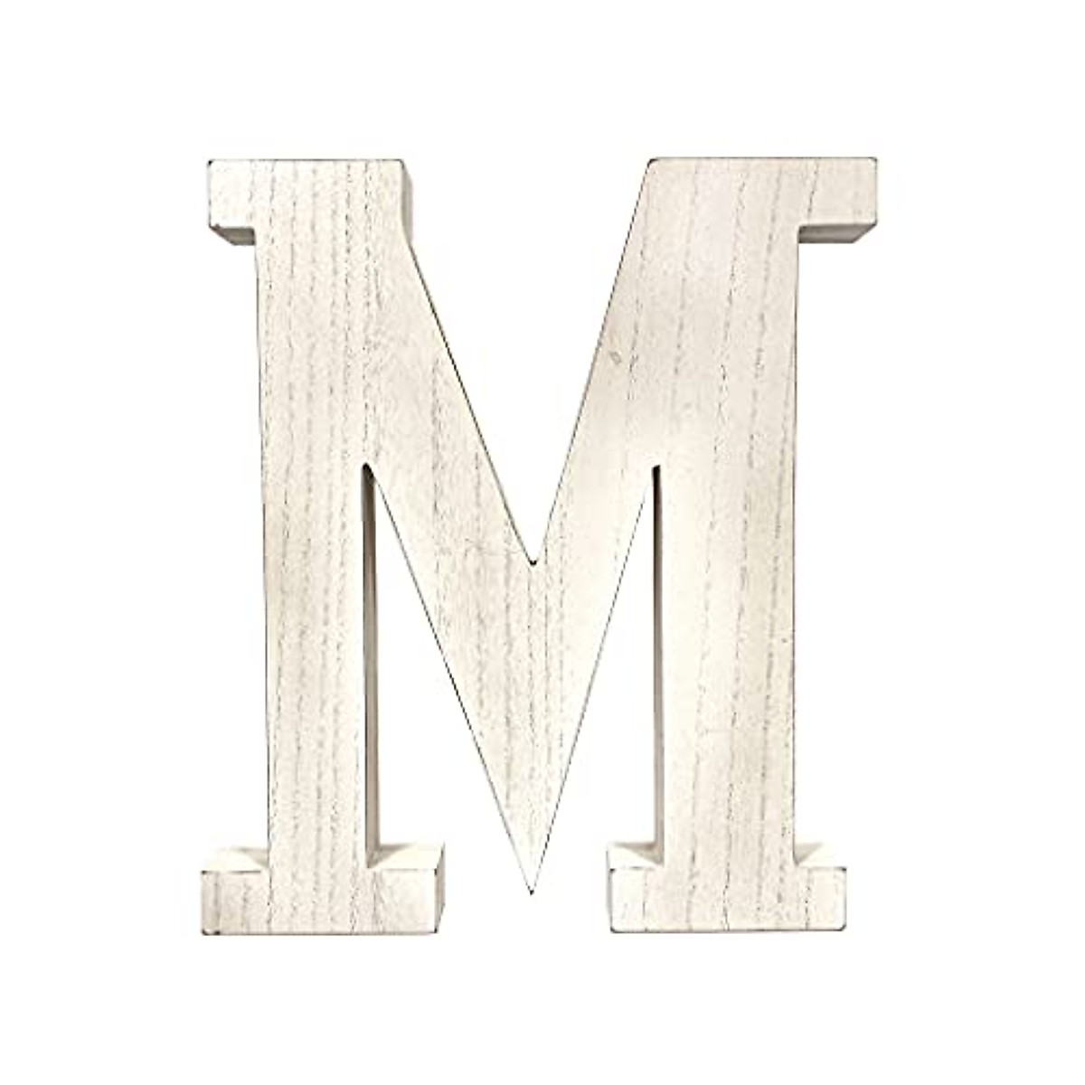 Large Wood Letter |Distressed White Wash | Alphabet Wall Décor | Monogram Letter | Alphabet Letters | Free Standing Letters | Wall Letters | Letter M