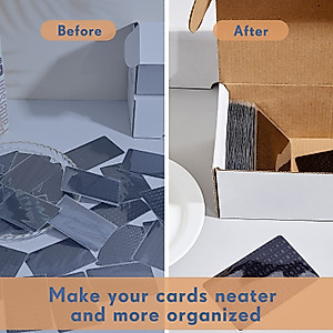 Sepamoon 6 Pcs 800 Count Trading Card Storage Box Trading Card Boxes Game Sport Card Cardboard Box Collectible Trading Card Cases for Baseball Card Football Card Basketball Card Storage