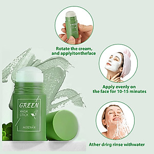 30Pcs Collagen Face Mask Skin Reborn Cooling Mask, Essential Lifting Firming Anti Aging Moisturizing Face Care Gel Cream, Portable Packaging for Women & Men (2Pcs Green Tea Mask)
