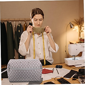 TEHAUX Wool Storage Storage Tote Knitting Tote Bag Knitting Needles Pouch Sewing Machine Carrying Case Cross Stitch Bag Knitting Tools Bag Knitting Bags Fabric Yarn Toolbox