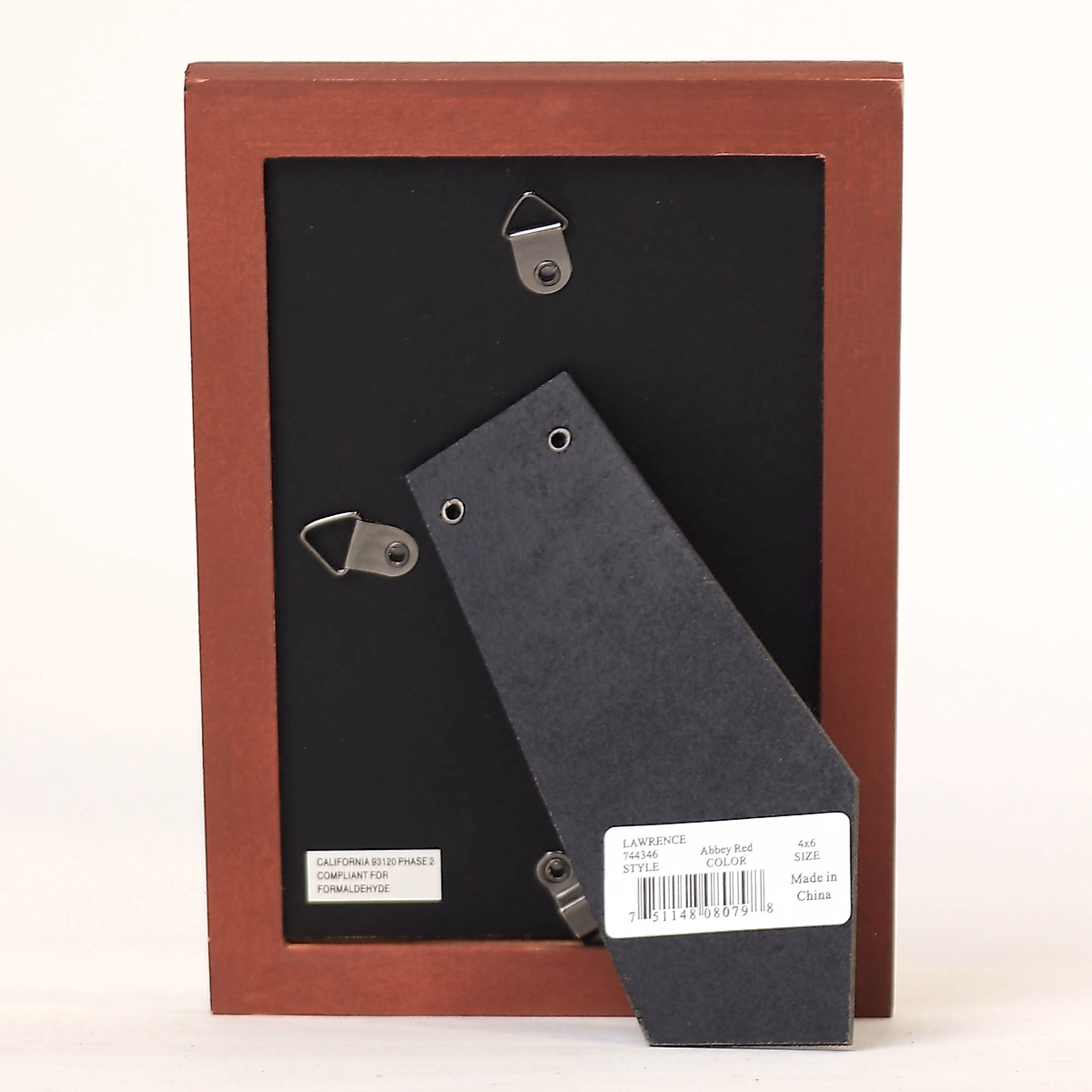 Lawrence Frames Abbey Picture Frame, 4x6, Brick Red