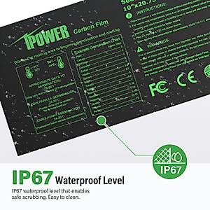 iPower Seedling Heat Mat for Plants with Dual Temperature, Black, 10" x 20.75"&Digital Controller