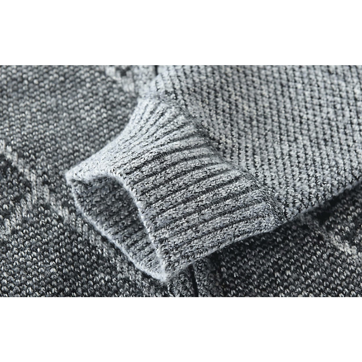 VtuAOL Men's Cardigan Sweater Warm Soft Knit Full Zip Sweater Winter Coat for Men Blue US S