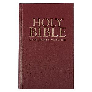 KJV Holy Bible, Pew and Worship Bible Red Letter Edition Hardcover - Ribbon Marker, King James Version, Burgundy (KJV Pew and Worship Editions)