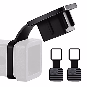 SINGARO 2 Inch Universal Flag Tow Hitch Covers, Trailer Hitch Cover Tube Plug Insert, Car Exterior Accessories, Receiver Tube Hitch Plug（2PCS American Flag）