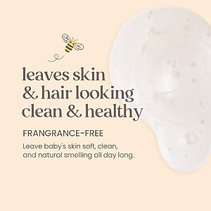 Burt's Bees Baby Shampoo & Wash, Fragrance Free & Tear Free Baby Soap - 12 Ounce Bottle