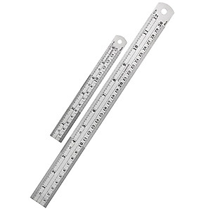 Mr. Pen Steel Rulers, 6 inch and 12 inch Metal Rulers, Pack of 2