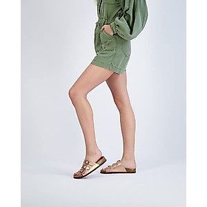 CUSHIONAIRE Women's Lela Cork footbed Sandal with +Comfort, STONE 11