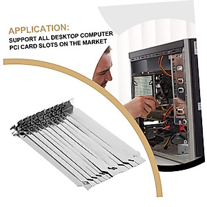 12pcs Pci Slot Cover Computer Accessory Pci Slot Blanking Plate Computer Case Blank Chassis Bits Block Computer Chassis Block Computer Part Pci l Blank Bracket