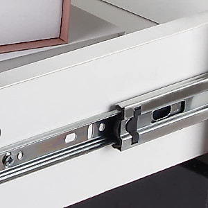 DlandHome Cabinet with Wheels 3 Drawer File, Mobile Rolling Filing Cabinet Filing Cabinet (OneSize, White)