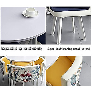 Office Reception Round Table- Conference Reception Room Coffee Table with Chair, Nordic Reception Desk and Chair Combination Hotel Tables and Chairs Simple Square 80cm Desktop Restaurant Tables and Ch