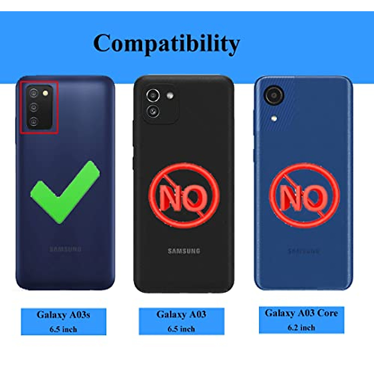 Androgate for Galaxy A03S Case, Samsung A03S Case with HD Screen Protector, Military-Grade Ring Holder Stand Car Mount 15ft Drop Tested Cover Phone Case for Samsung Galaxy A03s, Purple