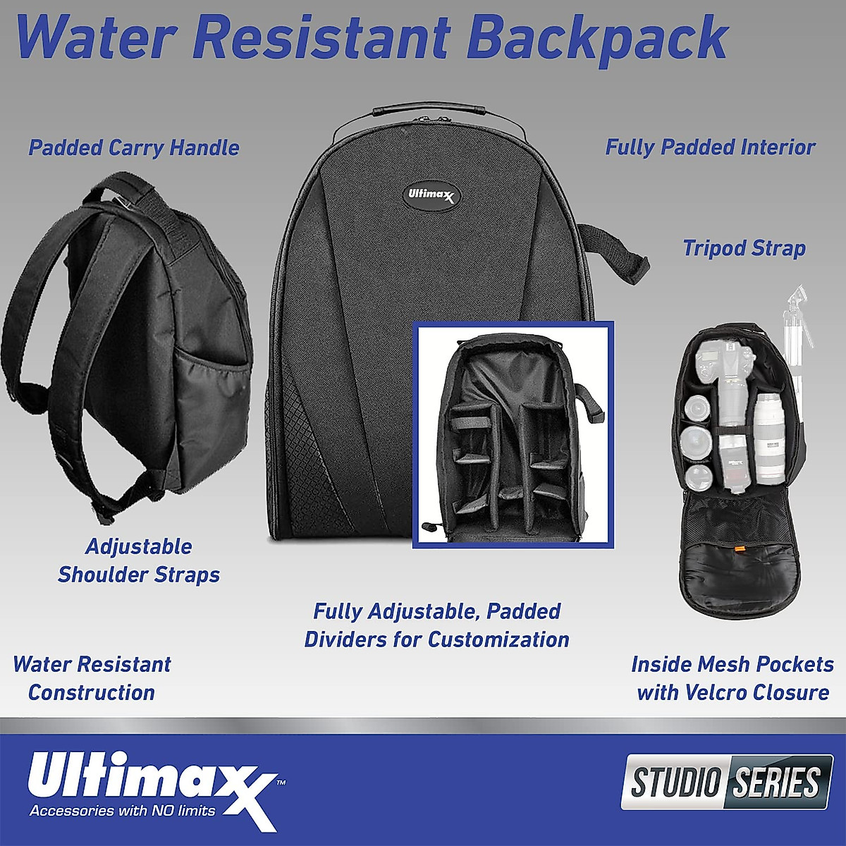 Ultimaxx Advanced FUJIFILM X-T5 with 18-55mm Lens (Black) Bundle - Includes: 128GB Extreme Memory Card, Universal Speedlite, 2X Replacement Batteries, Camera Backpack & Much More (35pc Bundle)