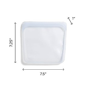 Stasher Reusable Silicone Storage Bag, Food Storage Container, Microwave and Dishwasher Safe, Leak-free, Sandwich, Amethyst