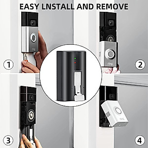 1 Pack for Ring Rechargeable Lithium-Ion V4 Batteries Replacement for Ring-Doorbell-Camera 1/2/3/4, Also for Stick-Up Cam (2nd & 3rd Gen), Peephole and Spotlight Cam, 3.65V 6040mAh 22.046Wh