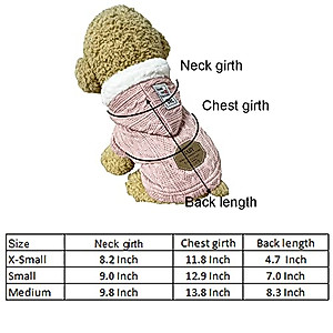 ANIAC Cat Sweater with Hats Dog Hoodies Puppy Winter Coat Kitten Cold Weather Clothes Pet Hooded Knitwear Warm Sweatshirts (X-Small, Pink)