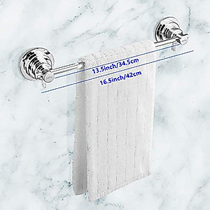 JiePai Suction Cup Towel Bar 16 Inch,Removable Vacuum Suction Towel Holder Suction Towel Rack for Bathroom Kitchen…