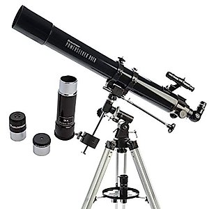 Celestron - PowerSeeker 80EQ Telescope - Manual German Equatorial Telescope for Beginners - Compact and Portable - BONUS Astronomy Software Package - 80mm Aperture