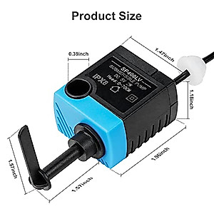SanKlev SP-400LV Cat and Dog Water Fountain Pump with Grommet,USB Replacement Pump for Original Mini Pet Fountain