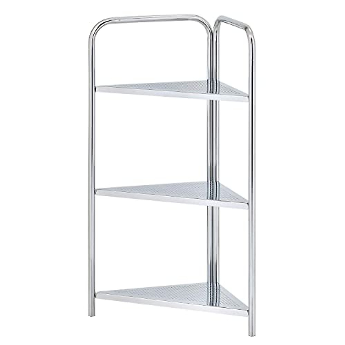 BEEY Narrow Standing Shelf Tower Storage Rack Metal Corner Shelf for Gap Space Laundry Room Kitchen Bathroom (3-Tiers)